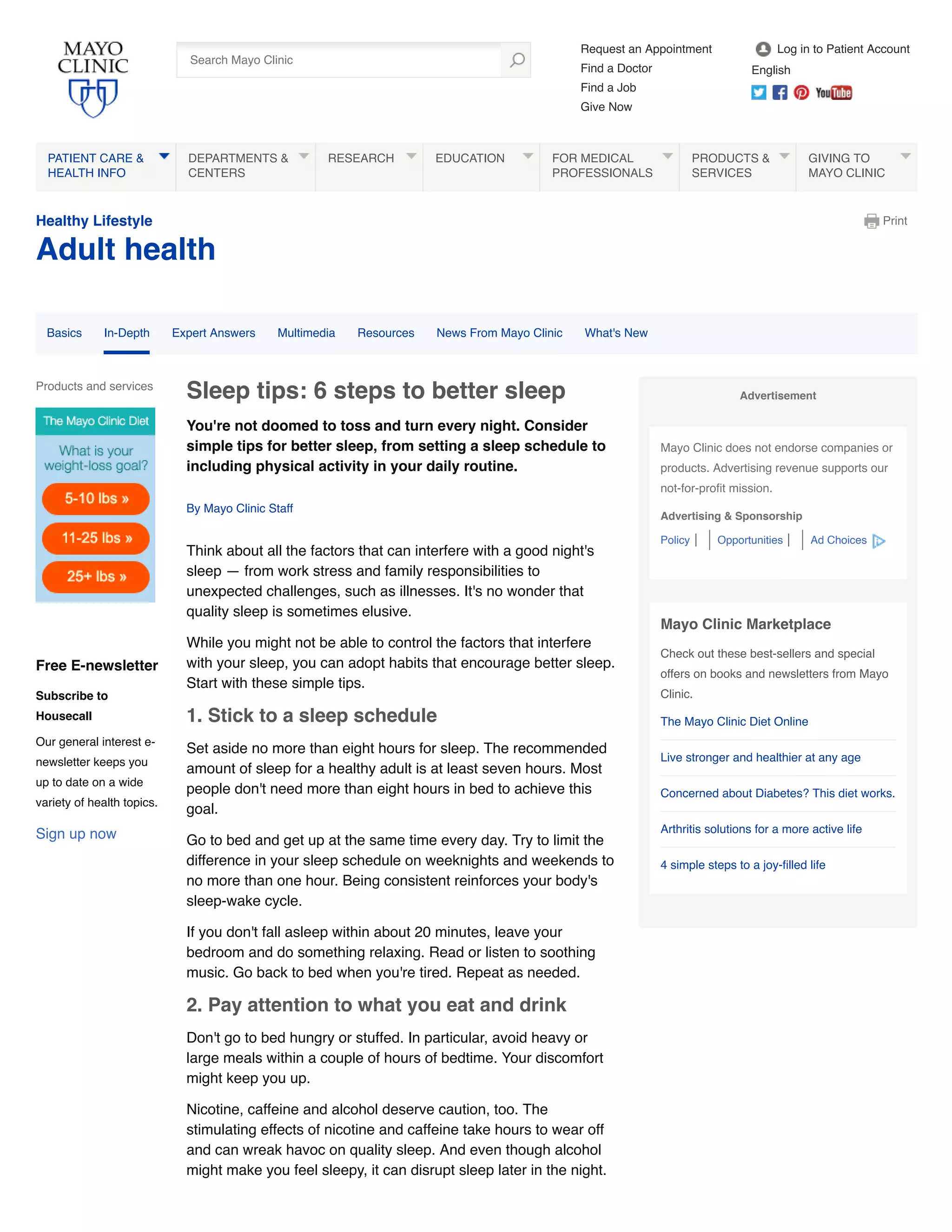 Sleep tips: 6 steps to better sleep | PDF