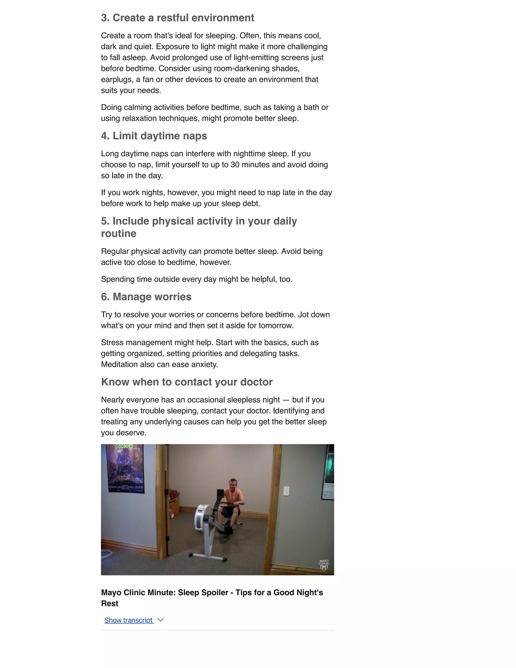 Sleep tips: 6 steps to better sleep | PDF