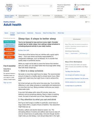 Sleep tips: 6 steps to better sleep | PDF