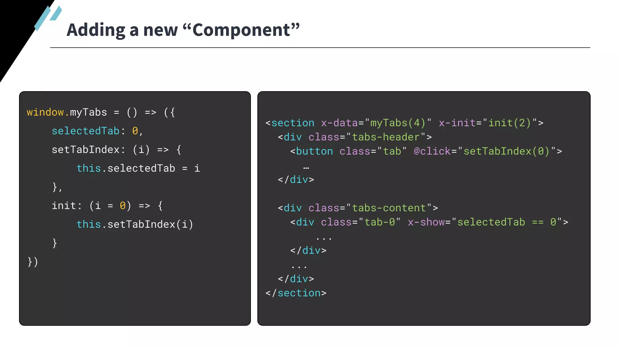 Alpine.js: the outsider Javascript framework | PPT
