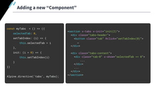 Alpine.js: the outsider Javascript framework | PPT