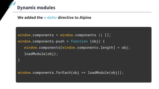 Alpine.js: the outsider Javascript framework | PPT