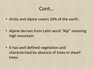Alpine forest | PPTX | Geography | Science