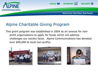 Alpine Fiber To The Home Presenation | PPT