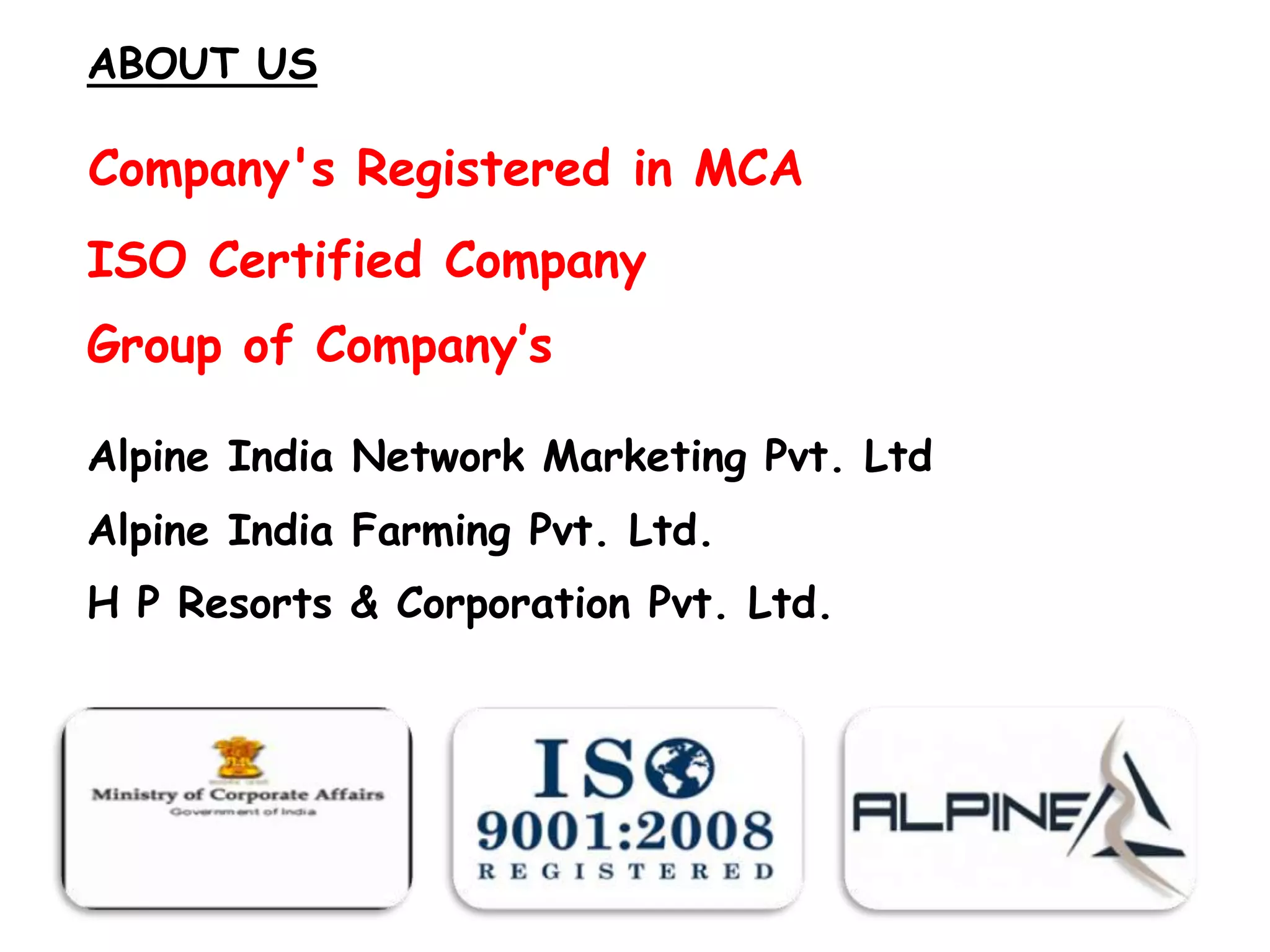 Alpine india monthly plan | PPT