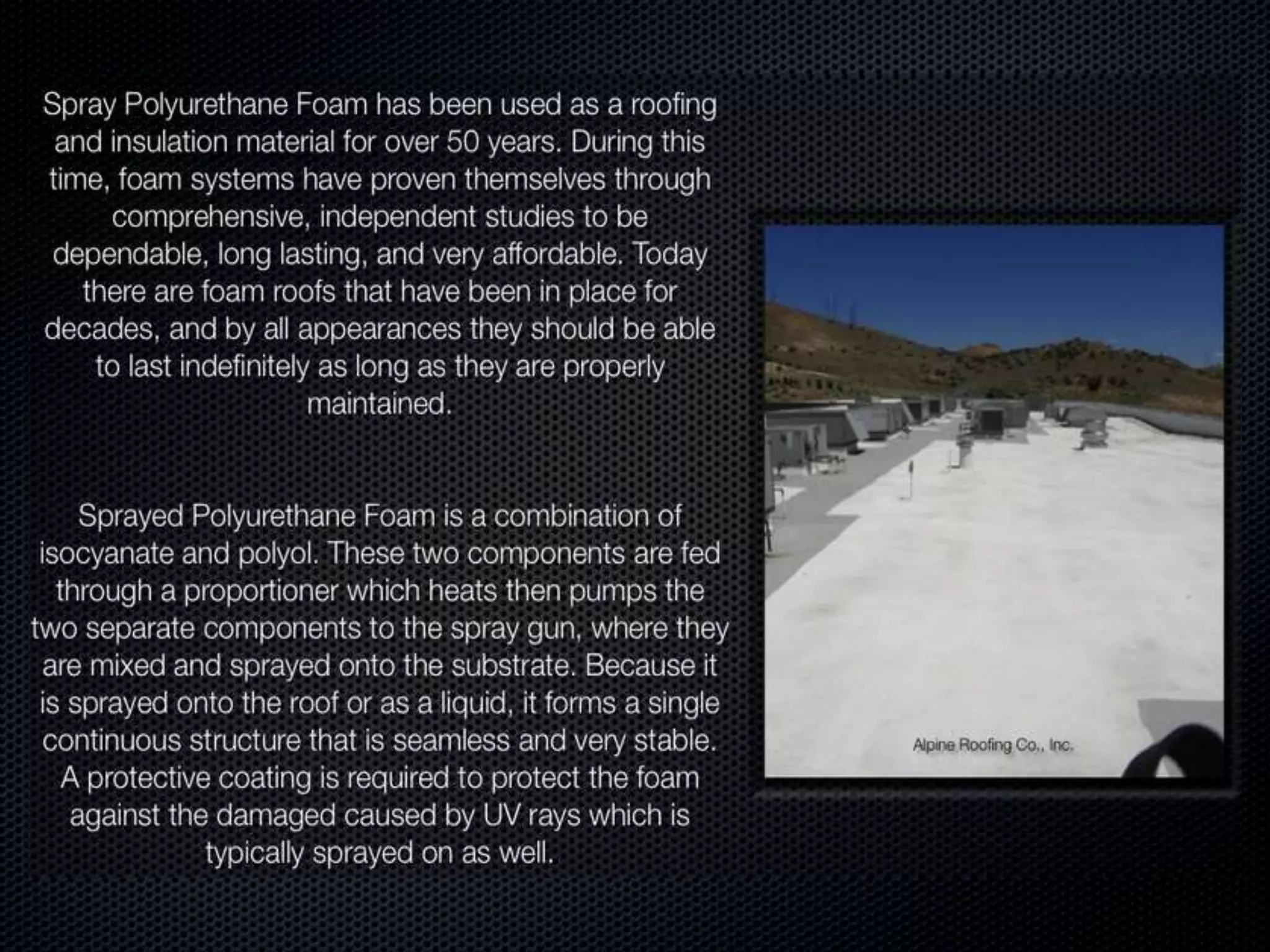 What is Sprayed Polyurethane Foam? | PPTX | Home Improvement | Home ...