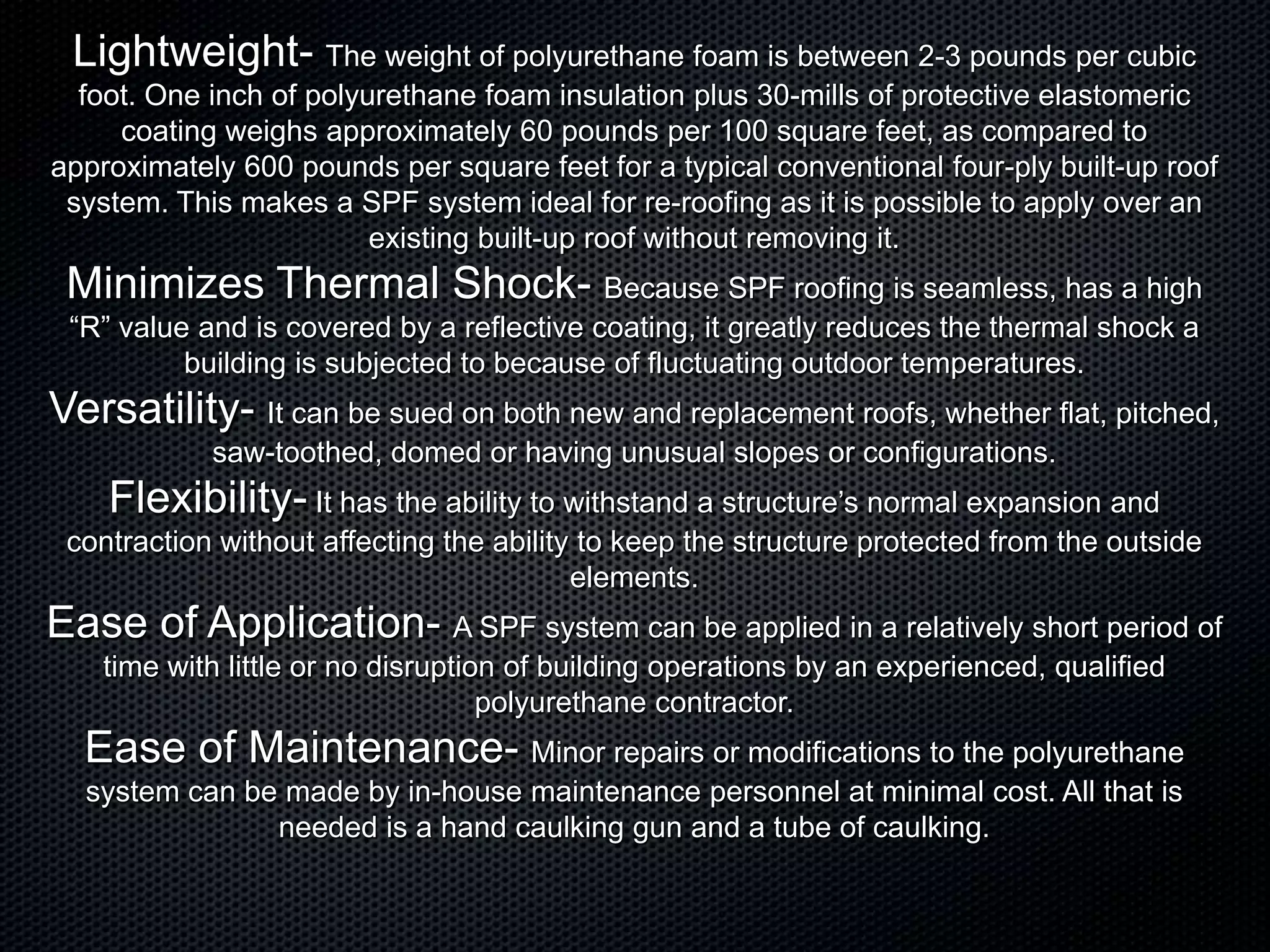What is Sprayed Polyurethane Foam? | PPTX | Home Improvement | Home ...