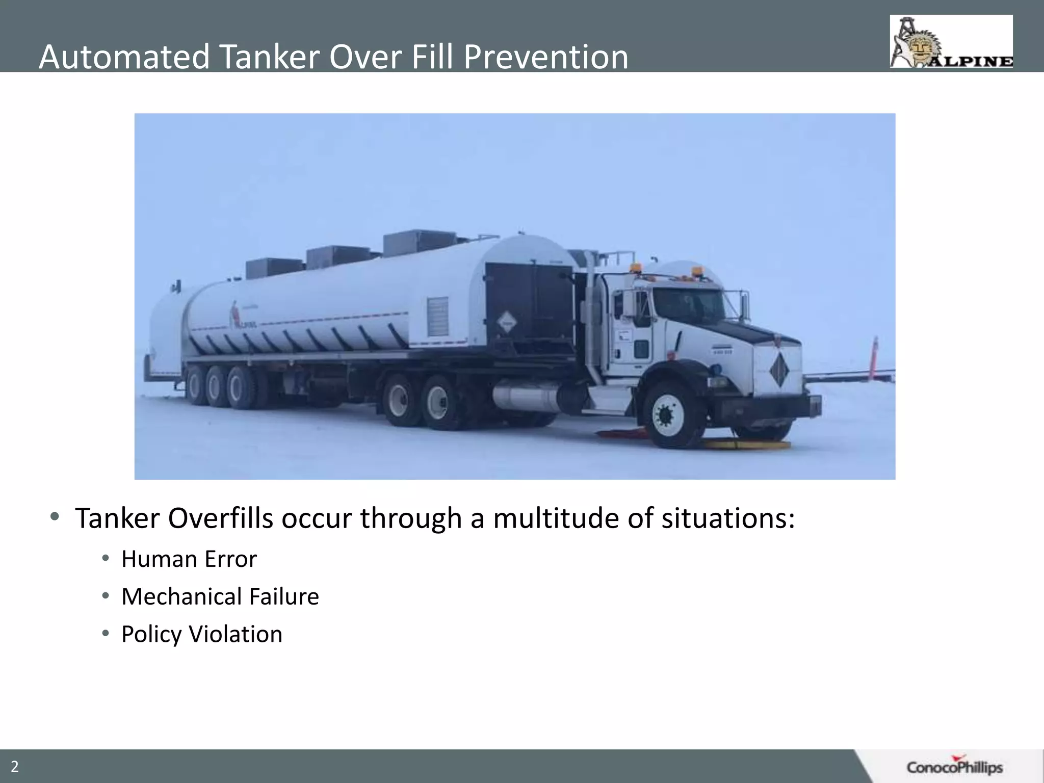 Alpine Titan Logix® automated tanker over fill prevention | PPTX