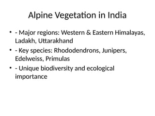 Alpine_Vegetation_Presentation department of botany pptx | PPTX