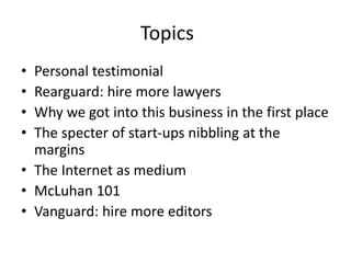 Rearguard and Vanguard: A Presentation to ALPLS, April 11, 2k014 | PPTX