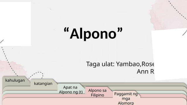Ang Alopono ay tumutukoy sa pangkat ng mga tunog na itinuturing na ...