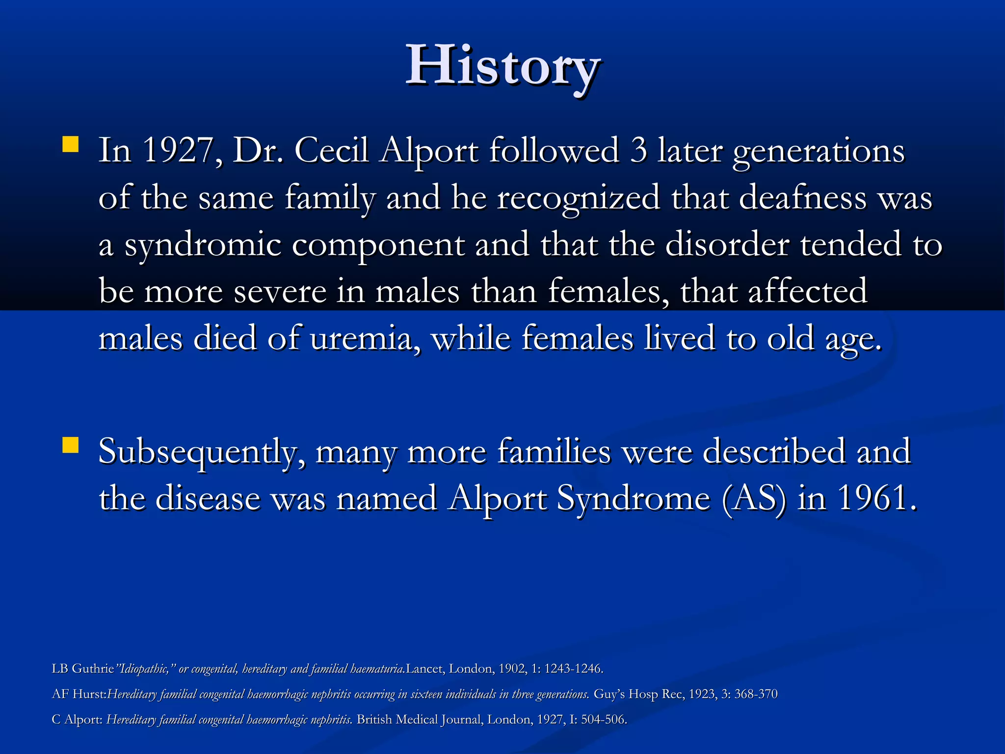 Alport syndrome | PPT