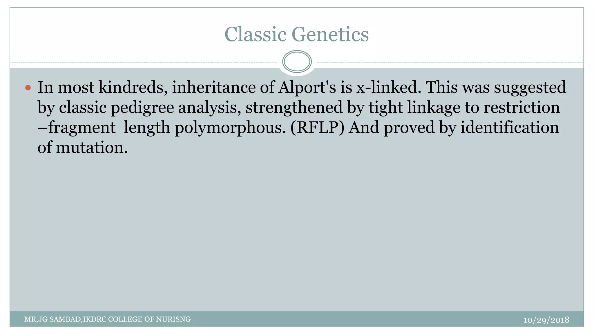 Alport syndrome | PPTX