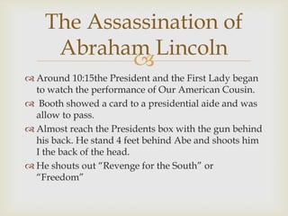 Abraham Lincoln Assassination | PPTX