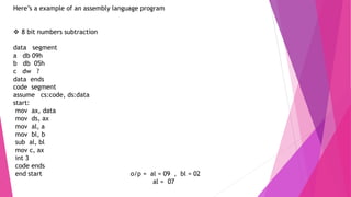 Introduction to Assembly Language | PPTX