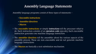 Introduction to Assembly Language Programming | PPTX