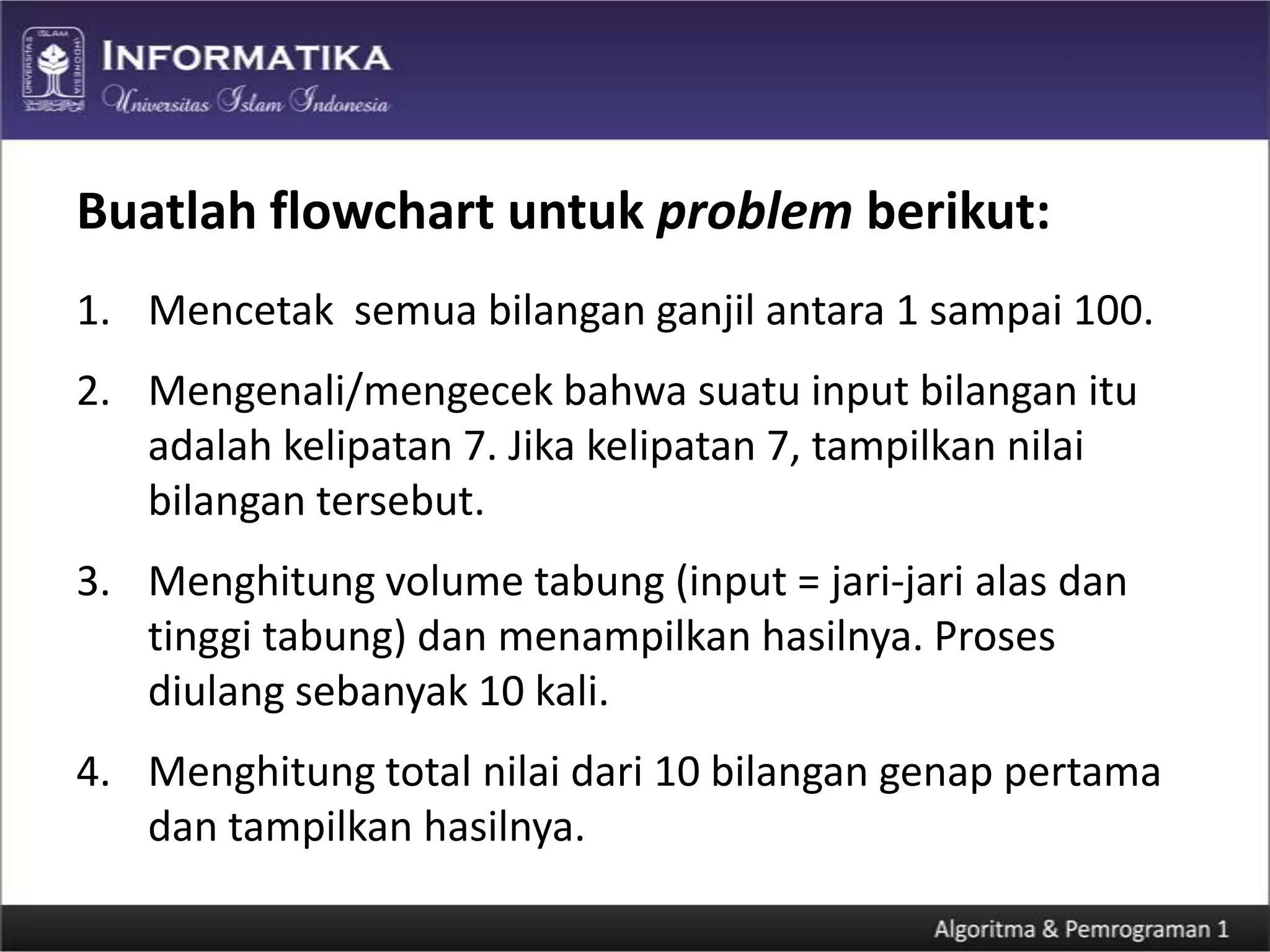 Algoritma dan Pemrograman C++ (Pseudocode & Flowchart) | PDF