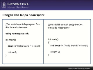 Algoritma dan Pemrograman C++ (Program Structure) | PDF