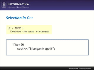 Algoritma dan Pemrograman C++ (Control Structure) | PDF