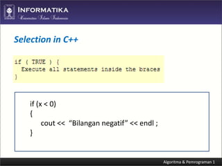 Algoritma dan Pemrograman C++ (Control Structure) | PDF