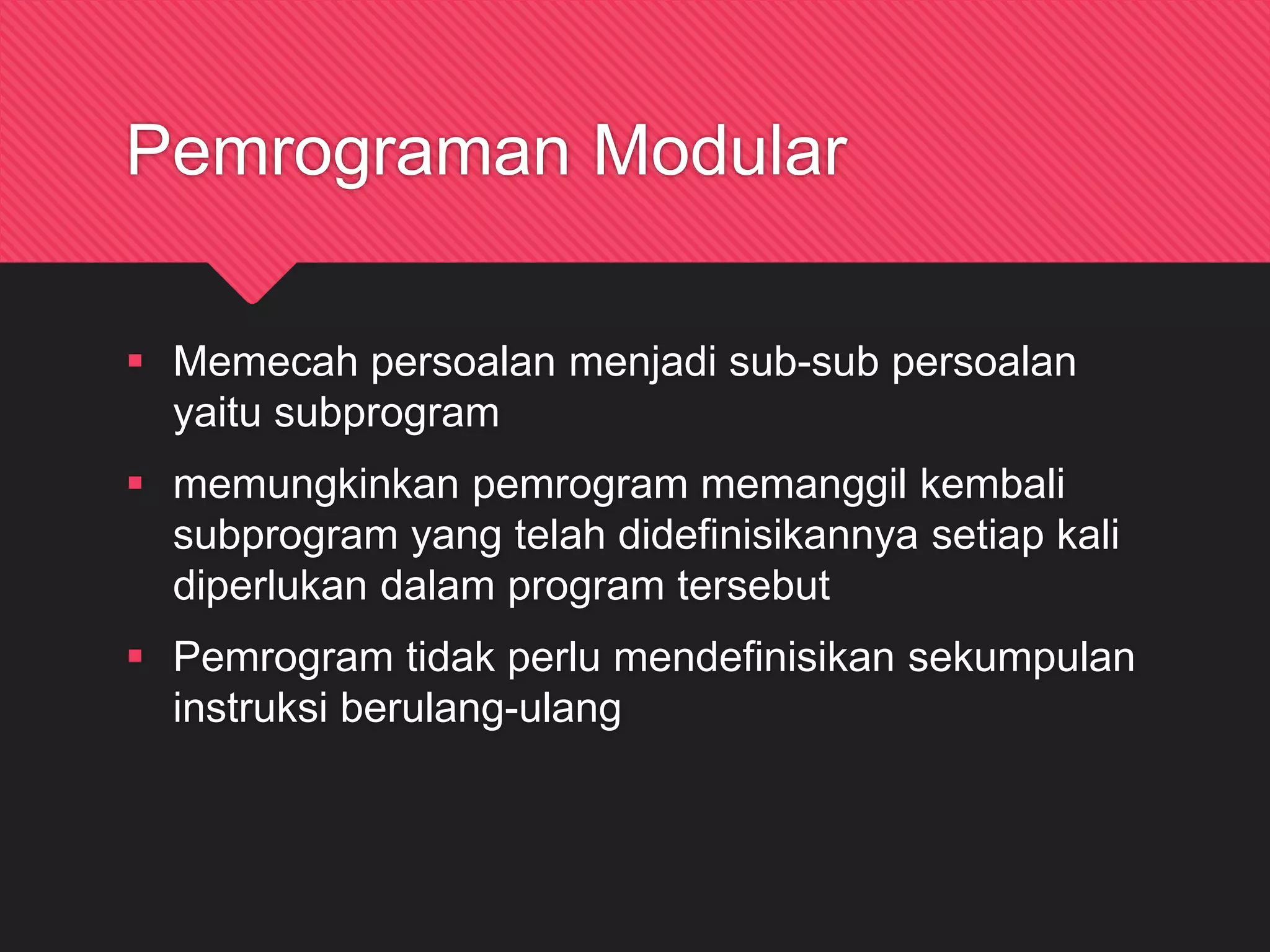 Procedure dalam pemrograman | PPTX