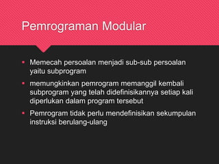 Procedure dalam pemrograman | PPTX