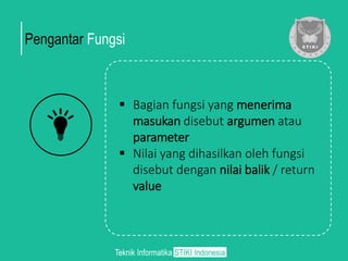 Function dalam pemrograman | PPT