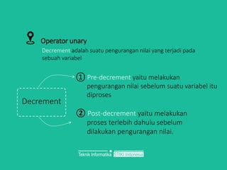 Operator dalam Pemrograman | PPT