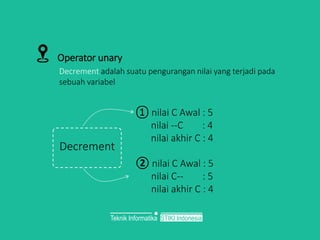 Operator dalam Pemrograman | PPT