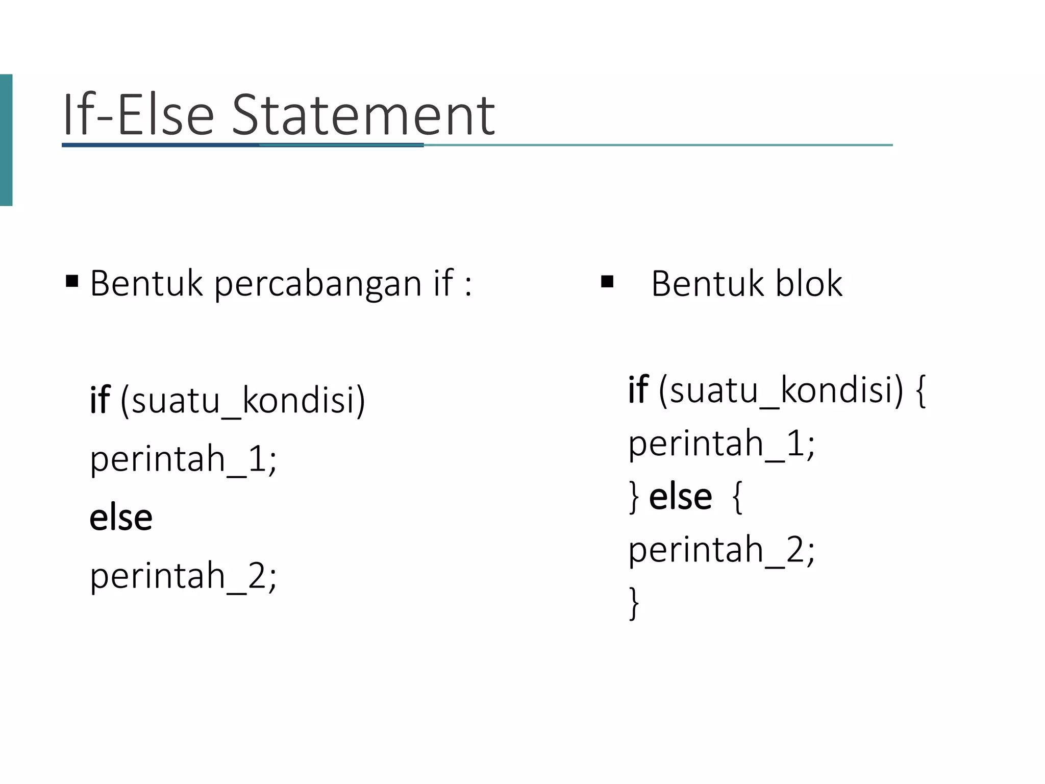 Kondisi Percabangan | PPT