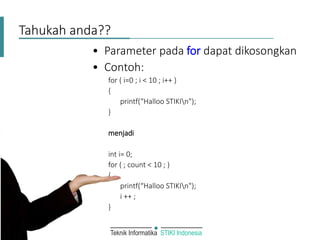 Kondisi Perulangan dalam pemrograman | PPT