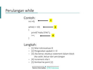 Kondisi Perulangan dalam pemrograman | PPT