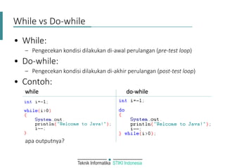 Kondisi Perulangan dalam pemrograman | PPT