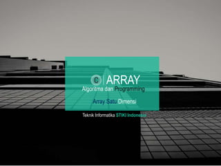 Array dalam pemrograman | PPTX