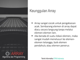 Array dalam pemrograman | PPTX
