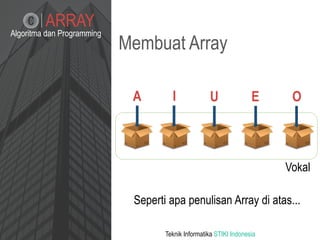 Array dalam pemrograman | PPTX