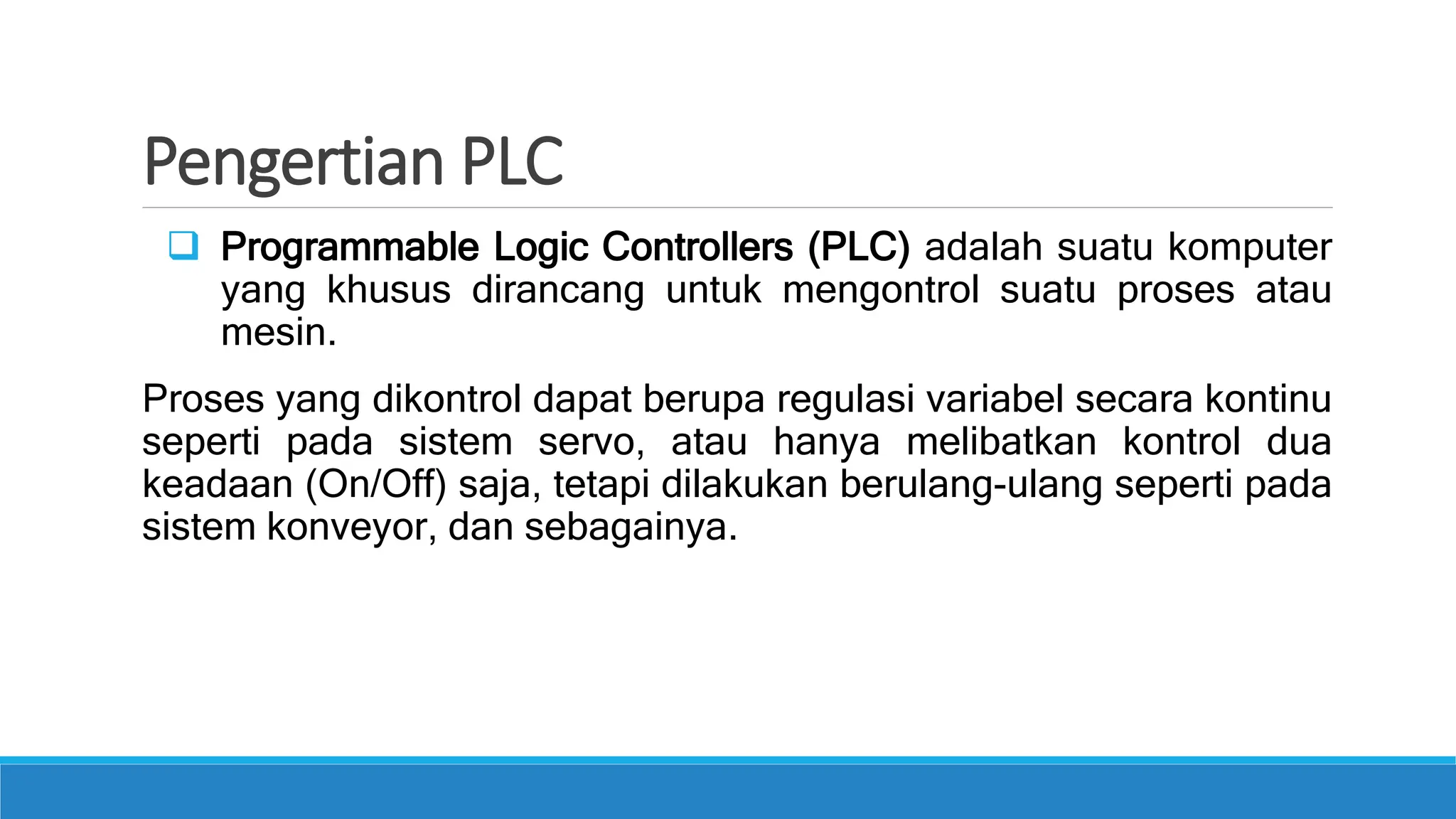 Pengenalan PLC pada Matakuliah Otomasi Industri | PPTX