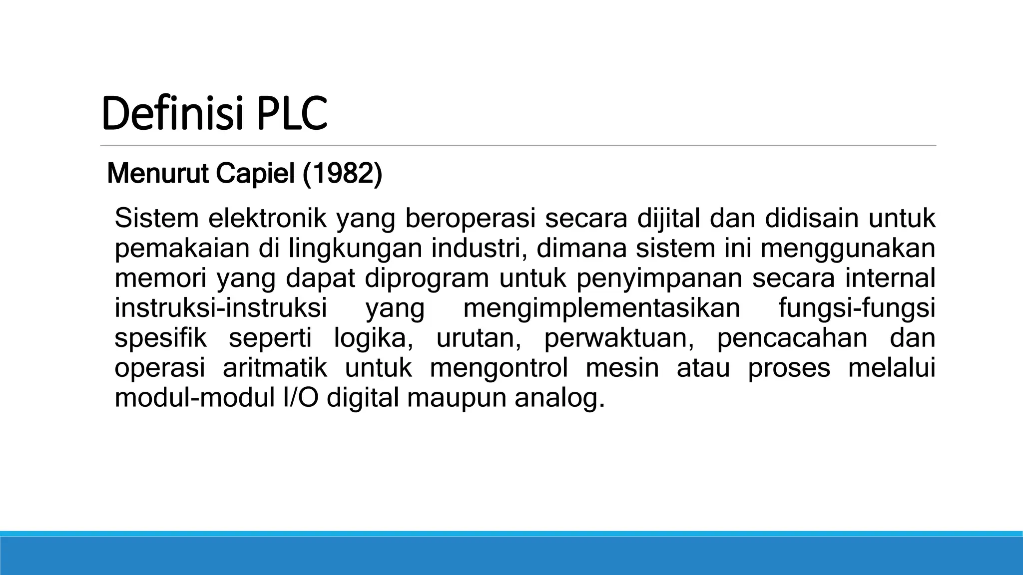 Pengenalan PLC pada Matakuliah Otomasi Industri | PPT