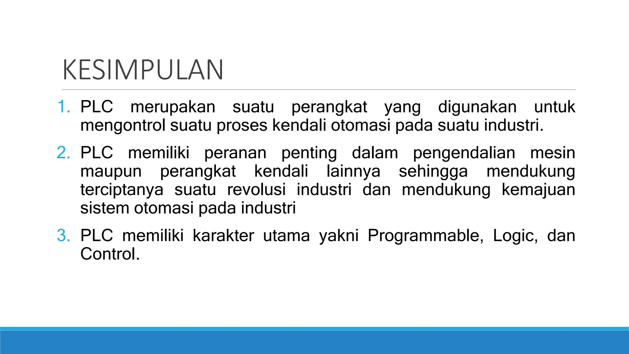Pengenalan PLC pada Matakuliah Otomasi Industri | PPTX