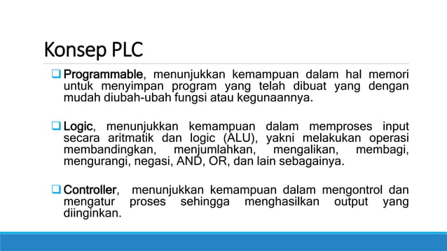 Pengenalan PLC pada Matakuliah Otomasi Industri | PPTX