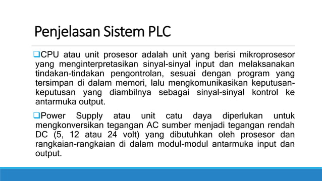 Pengenalan PLC pada Matakuliah Otomasi Industri | PPTX
