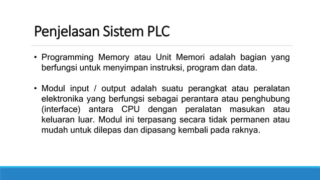 Pengenalan PLC pada Matakuliah Otomasi Industri | PPTX