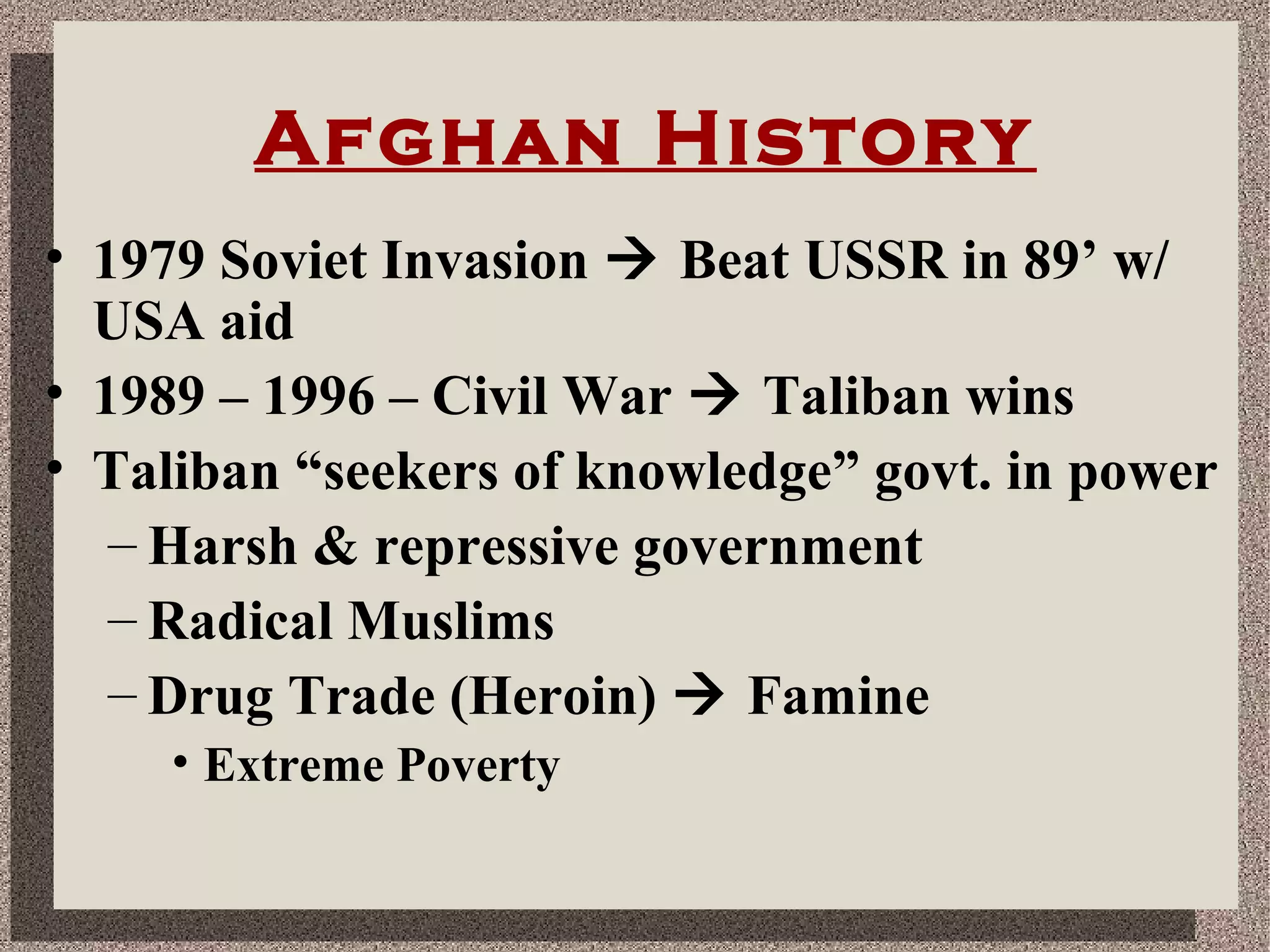 War in Afghanistan | PPT