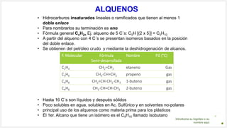 Alquenos nomenclatura | PPTX