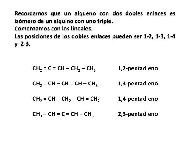 Alquenos y alquinos iisómeros del 1 pentino