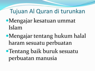 Al quran dan assunnah panduan hidup oleh Ustazah Shahidah Sheikh Ahmad | PDF