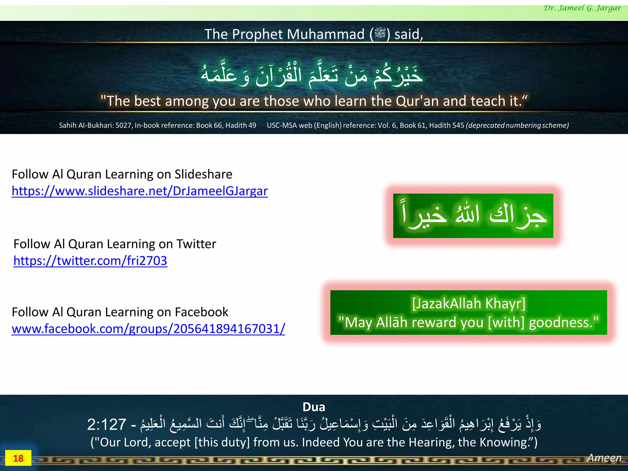 Al Quran Learning Outlines | PPT