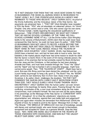 Al Quran - The Ultimate Miracle | DOCX