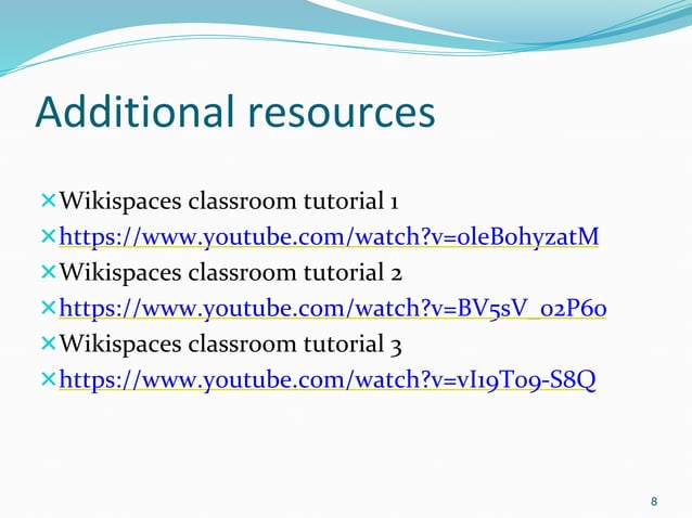 Wikispaces to collaborate | PPT