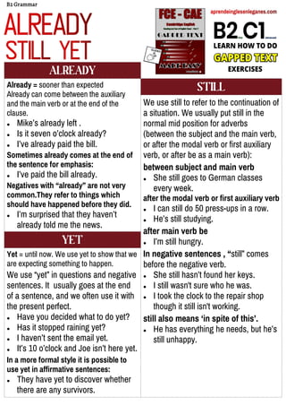 Already, Still, Yet | PDF